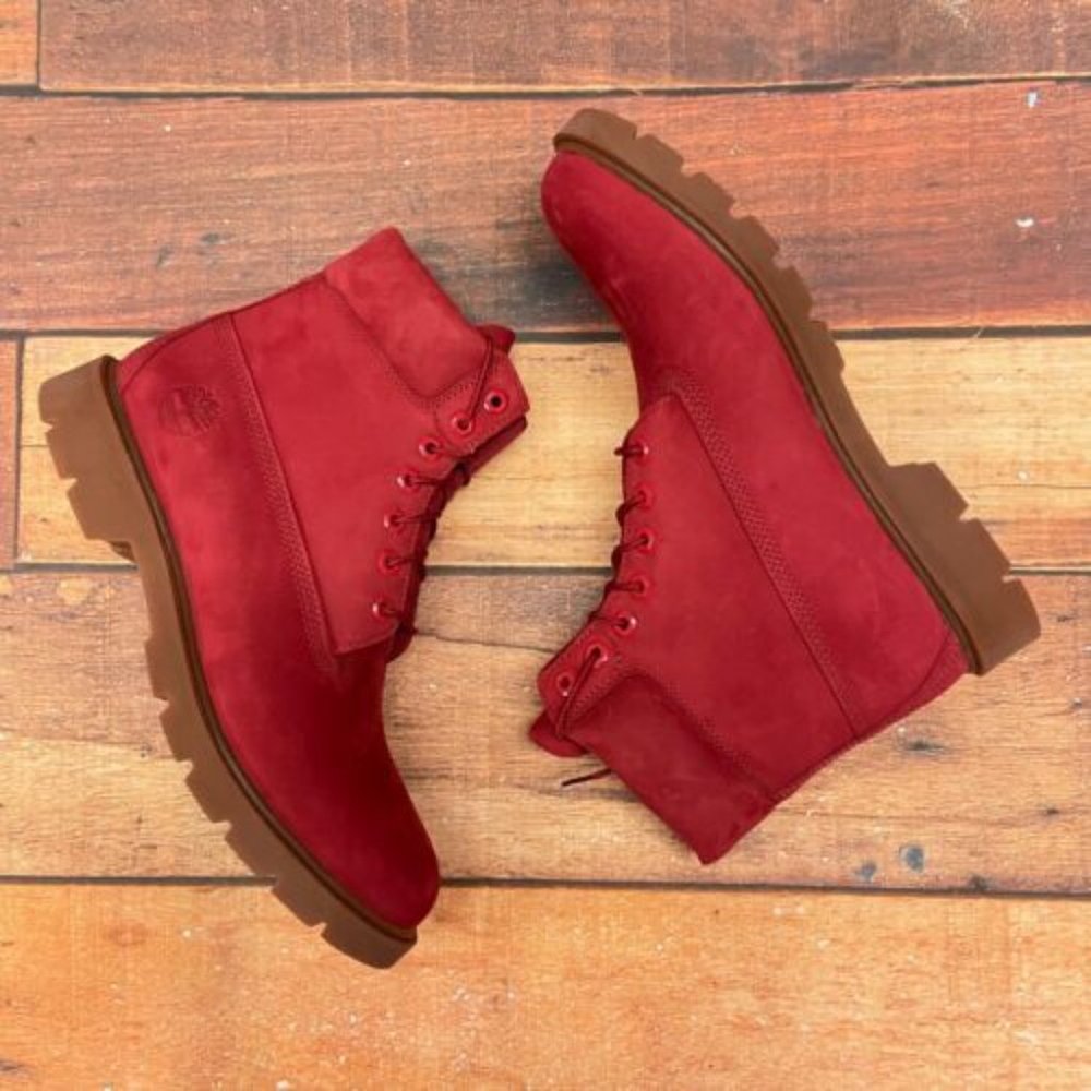 Timberland Men's Classic 6 Inch Dark Red Nubuck Water… - Gem